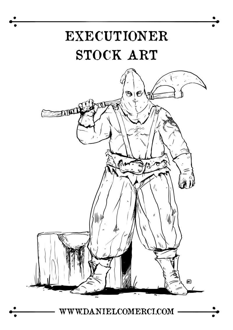 Executioner Stock Art - Daniel Comerci Stock Art | Lineart Characters ...