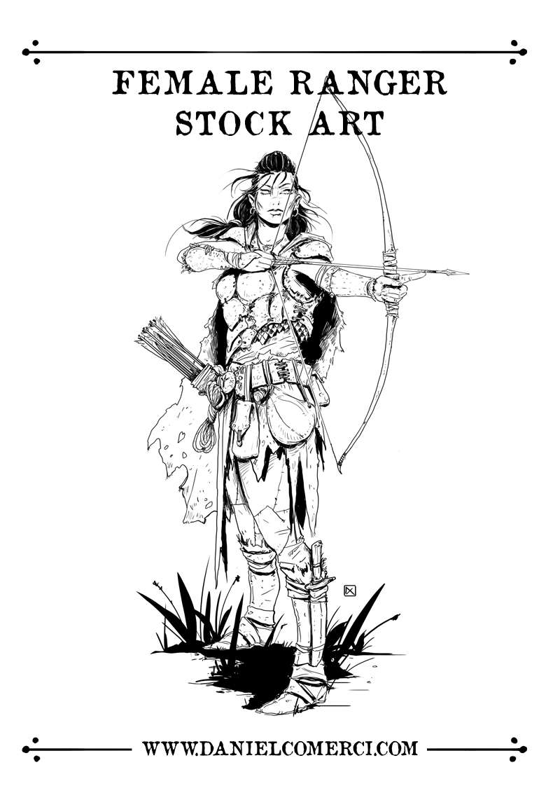 Female Ranger Stock Art - Daniel Comerci Stock Art | Lineart Characters ...