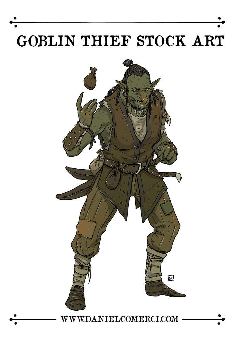 Female Goblin Thief Stock Art - Daniel Comerci Stock Art | Color ...
