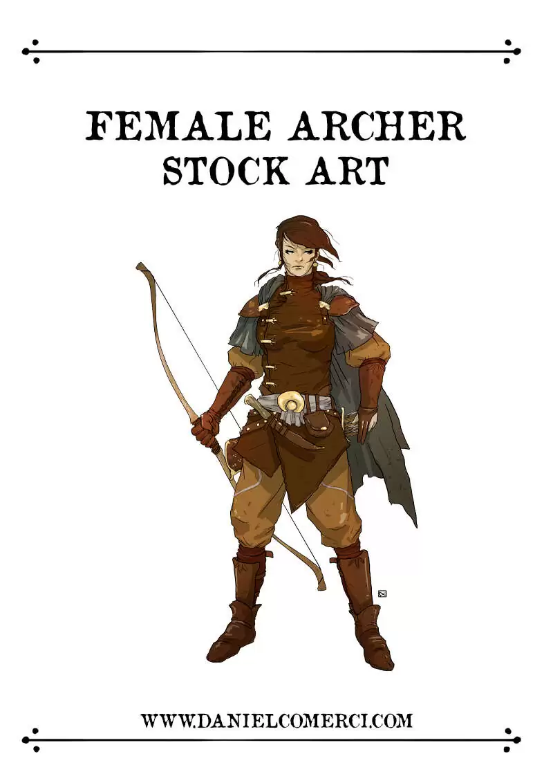 Female Ranger Archer Stock Art - Daniel Comerci Stock Art | Color ...