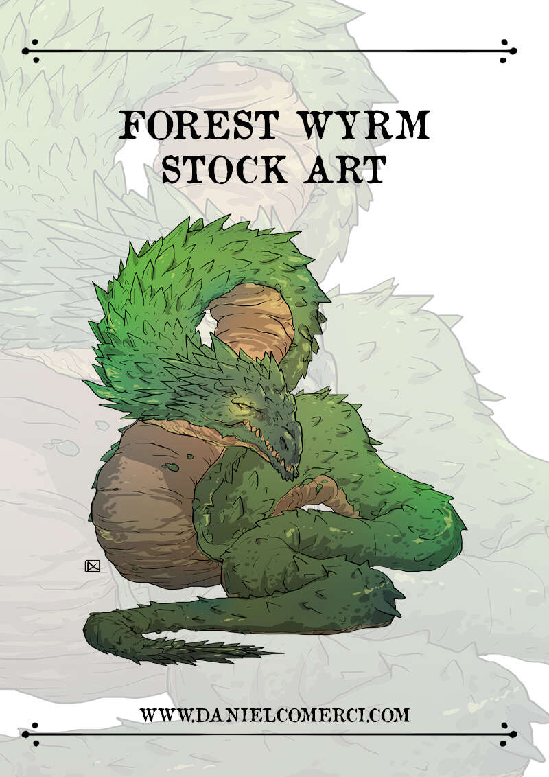 Forest Wyrm Stock Art - Daniel Comerci Stock Art | Color Characters ...
