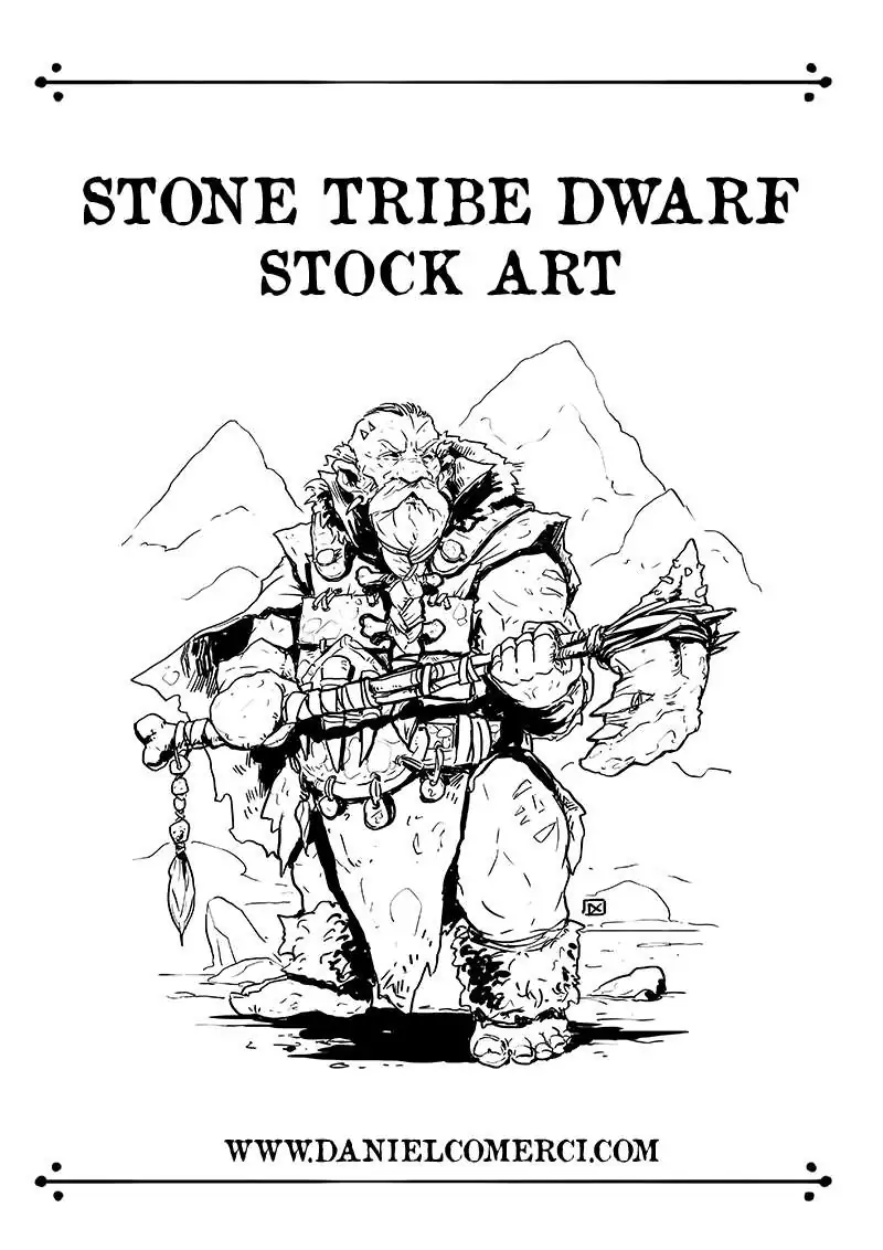 Stone Tribe Dwarf Stock Art - Daniel Comerci Stock Art | Lineart ...