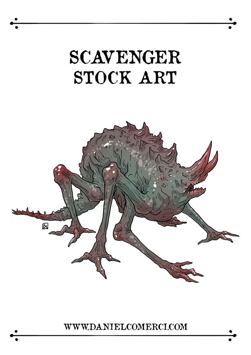 Scavenger creature Stock Art - Daniel Comerci Stock Art | Color ...