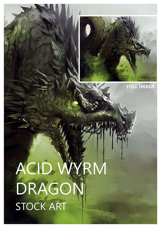 Acid Wyrm Dragon Stock Art - Daniel Comerci Stock Art | Full Color ...
