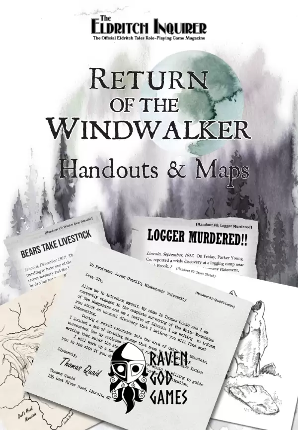 Eldritch Inquirer: Return of the Windwalker Handouts - Raven God Games | Eldritch Tales ...