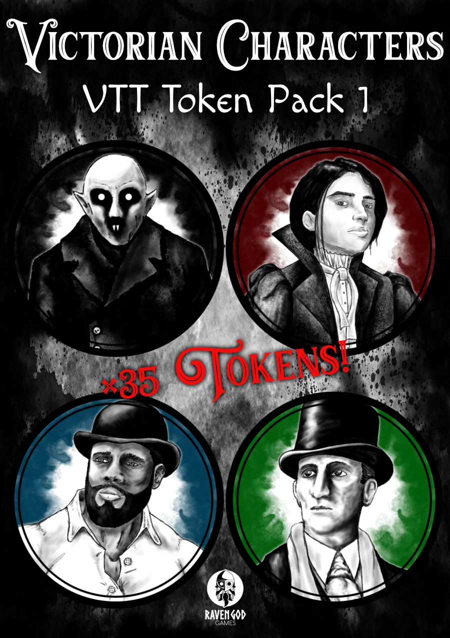 Victorian Character VTT Tokens - Pack 1 - Raven God Games | Darkness of ...