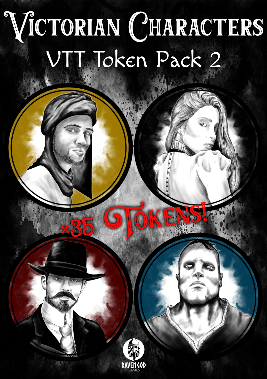 Victorian Character VTT Tokens - Pack 2 - Raven God Games | Darkness of ...