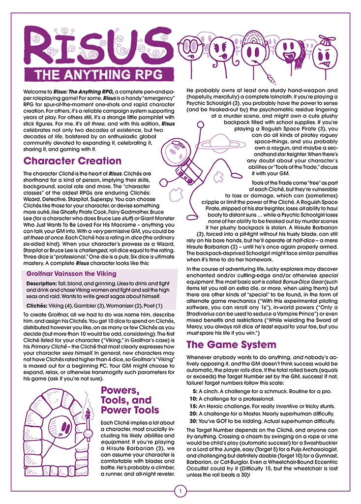 Risus: The Anything RPG - Big Dice Games | DriveThruRPG
