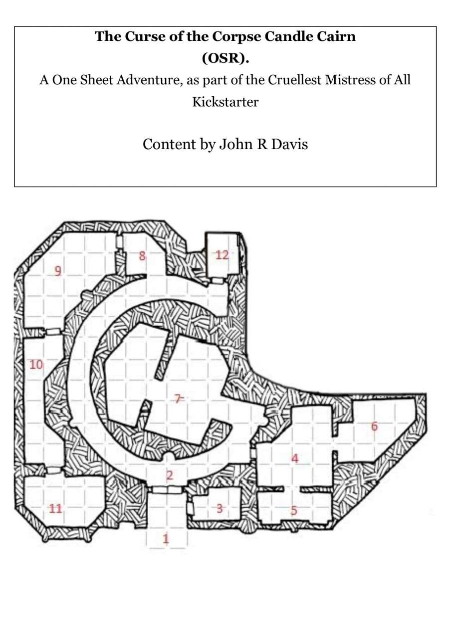 The Curse of the Corpse Candle Cairn (OSR) - John R Davis | DriveThruRPG