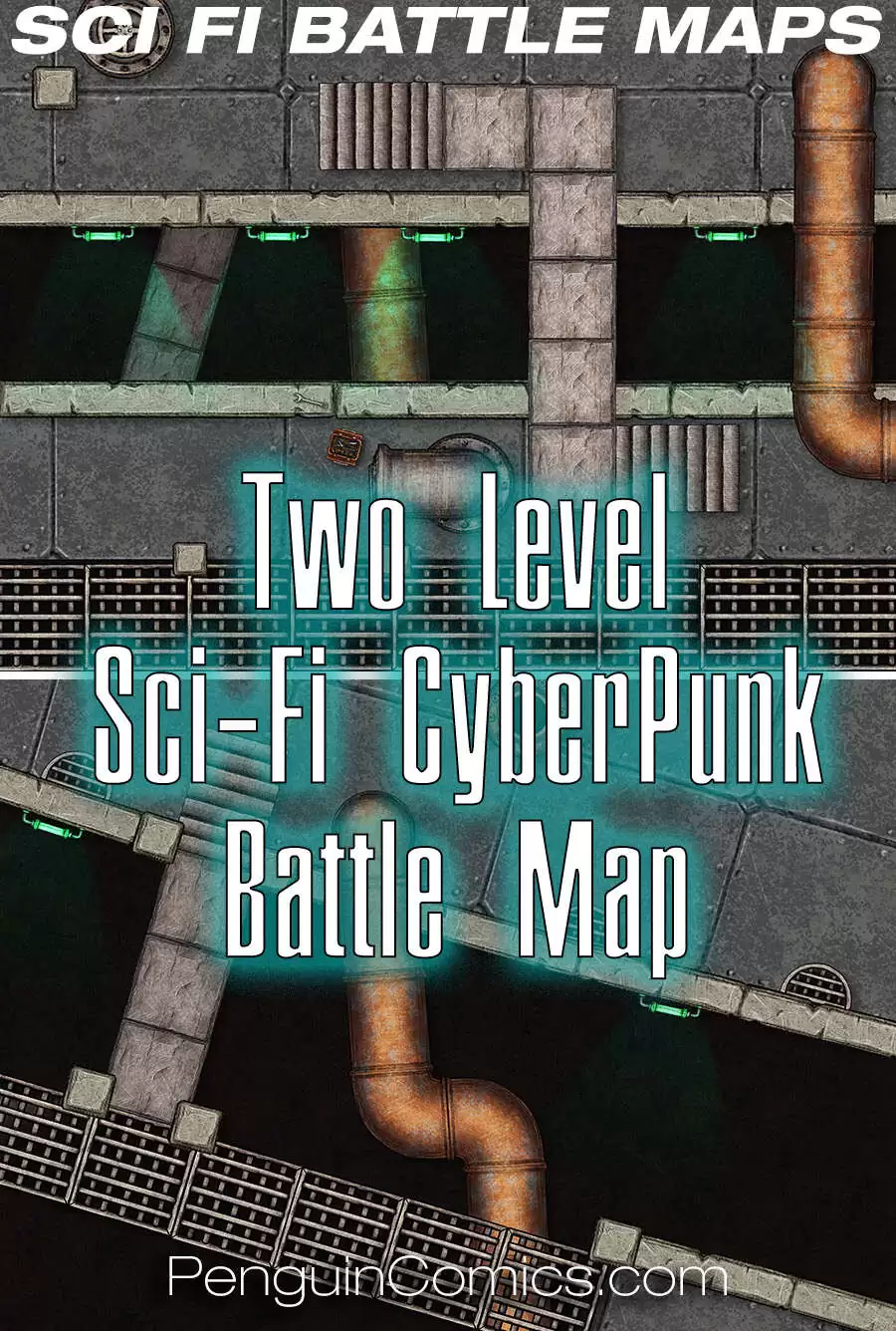 Battle Maps: Sci-Fi / Cyberpunk Two Level Battle Map - PenguinComics ...