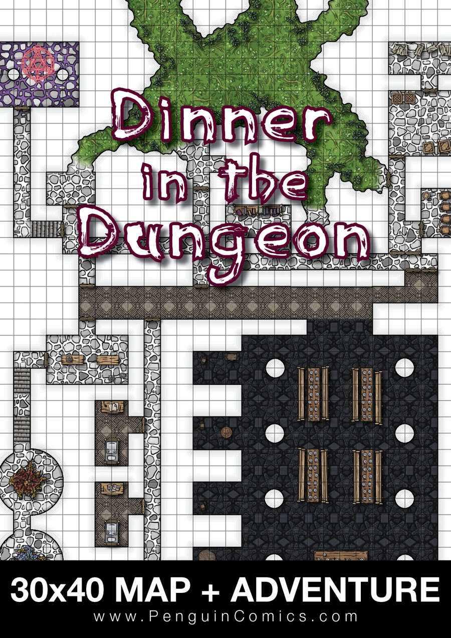 Dinner in the Dungeon - a tiny fantasy adventure with 30x40 map - PenguinComics | Generic ...