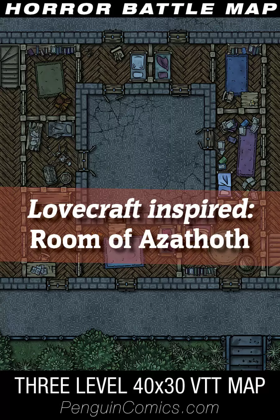 VTT Battle Maps - Lovecraft inspired: Room of Azathoth - 40x30, 3 ...