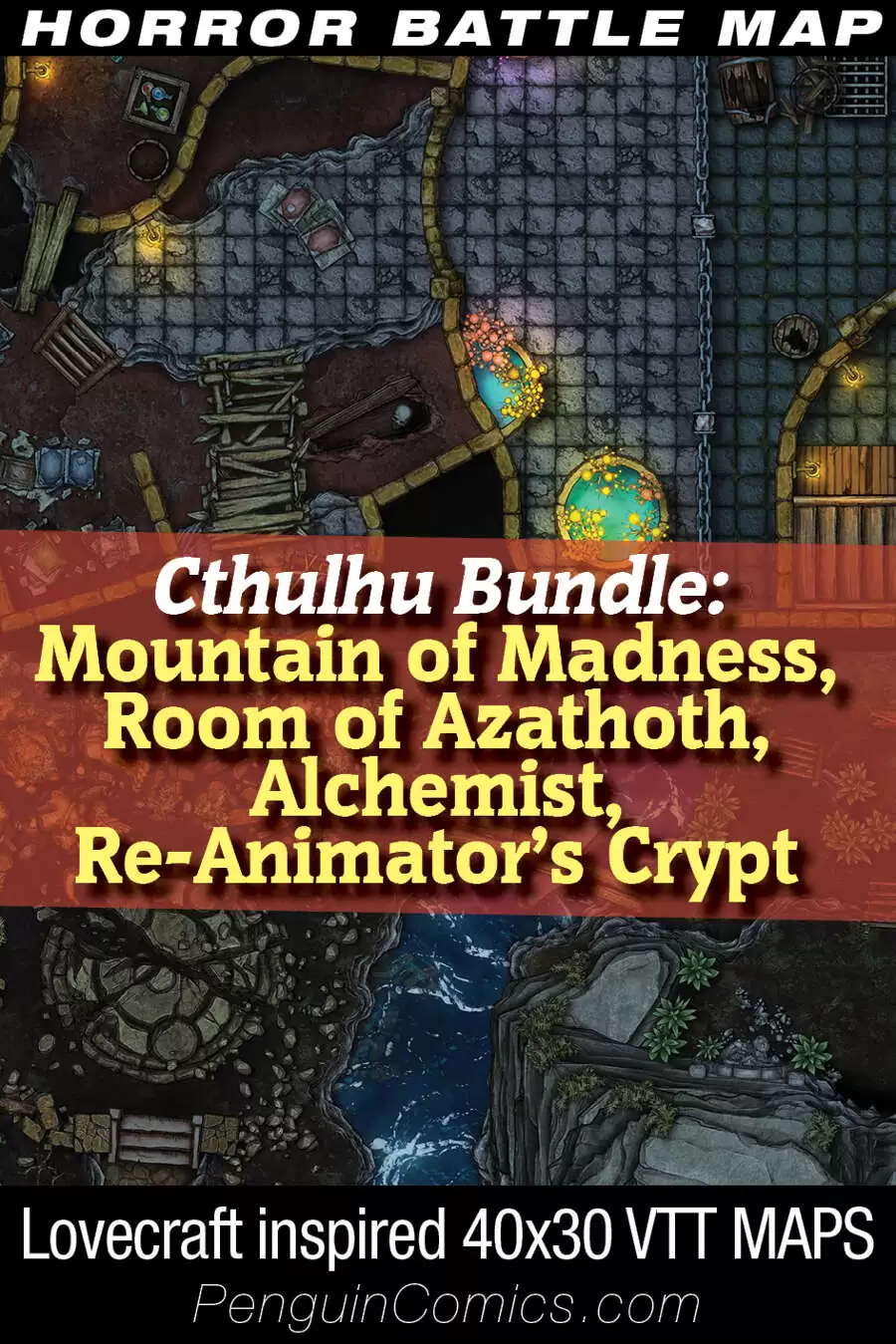 VTT Battle Maps: Cthulhu/Lovecraftian Maps III [BUNDLE] - PenguinComics ...