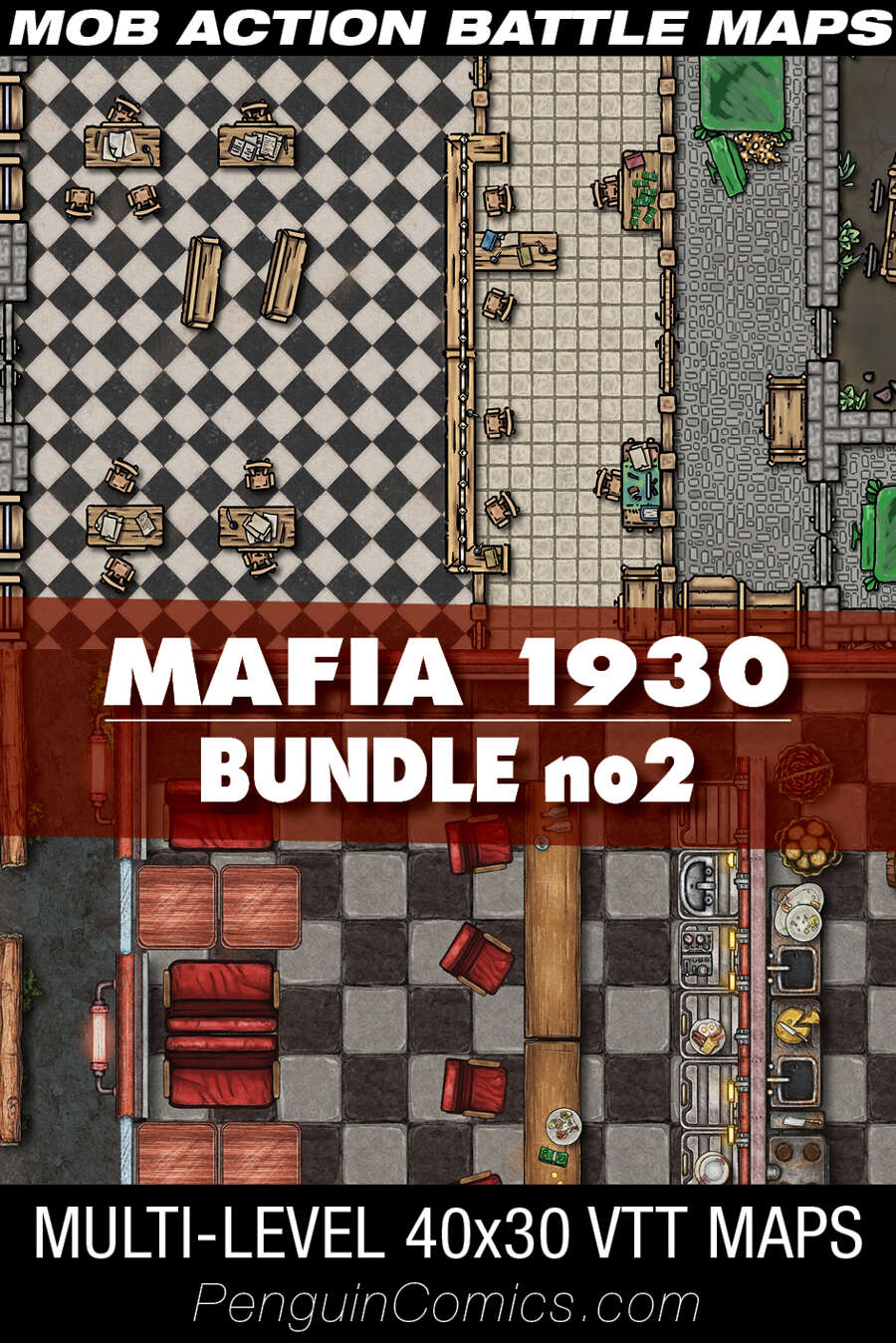 VTT BattleMaps: Mafia 1930 Bundle no2 | 40x30 maps [BUNDLE ...