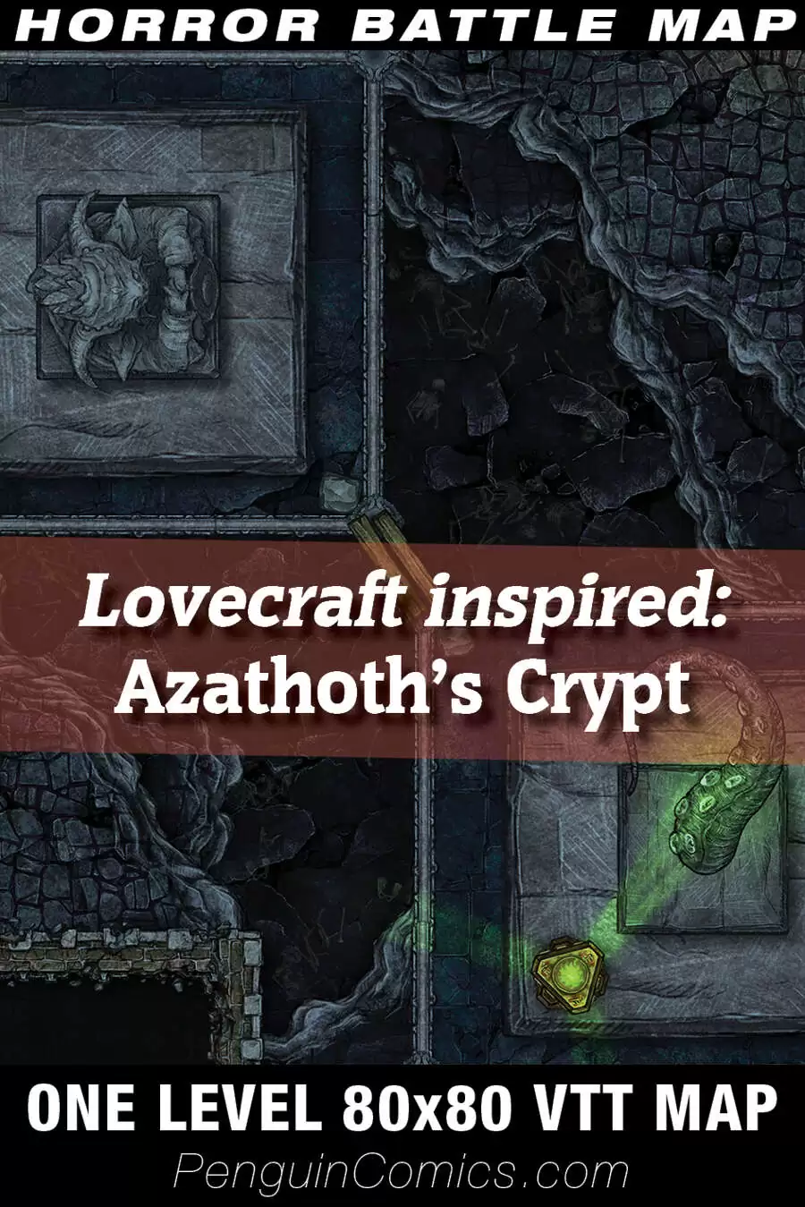 VTT Battle Maps - Lovecraft inspired: Azathoth's Crypt - 80x80 Cthulhu ...
