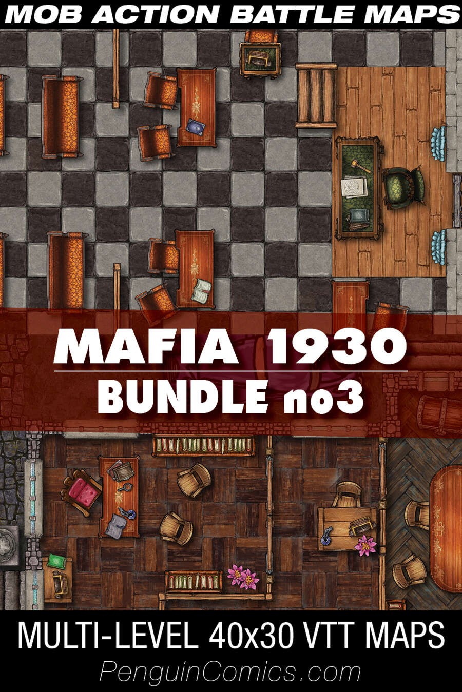 VTT BattleMaps: Mafia 1930 Bundle no3 | 40x30 maps [BUNDLE ...