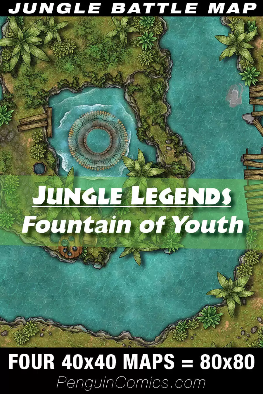 VTT Battle Maps - Jungle Legends: Fountain of Youth - 4 VTT Maps ...