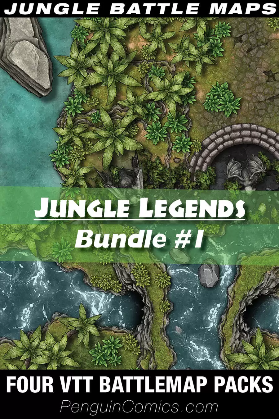 VTT Battle Maps - Jungle Legends: Bundle #1 - Four maps [BUNDLE ...