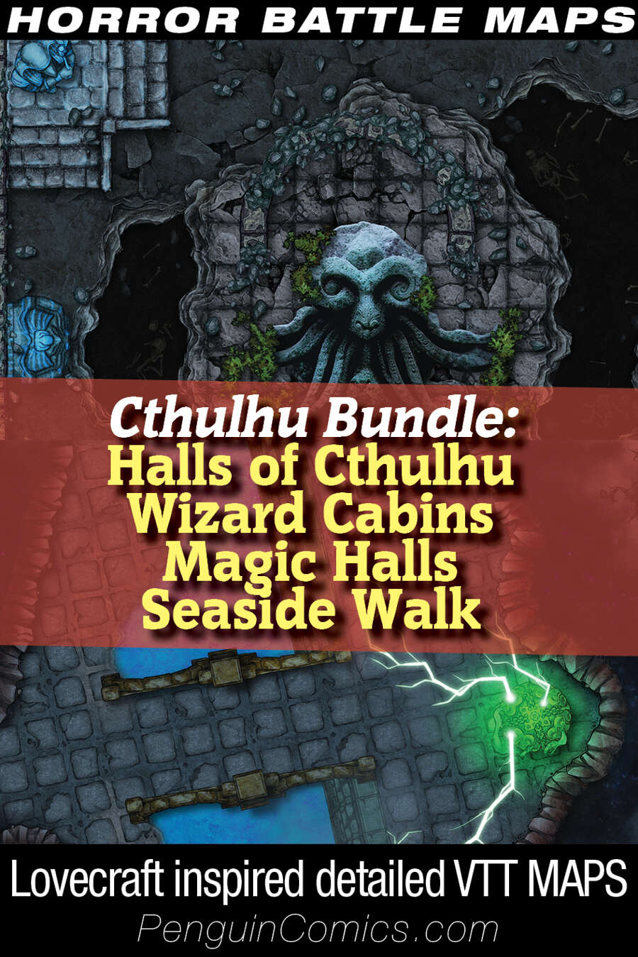 VTT Battle Maps: Cthulhu/Lovecraftian Maps VII [BUNDLE] - PenguinComics ...