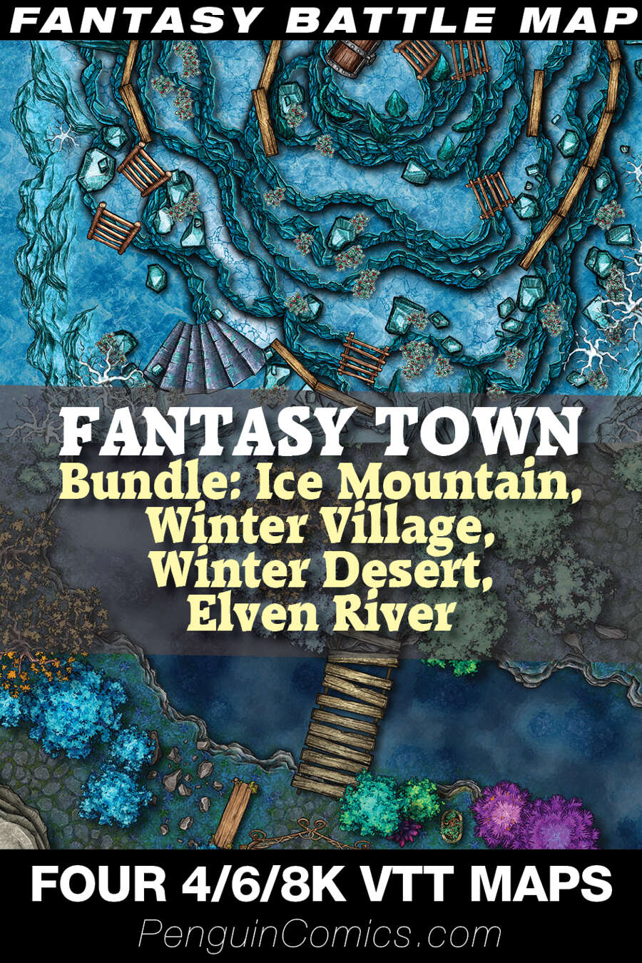 VTT Battle Maps: Fantasy Town XIX [BUNDLE] - PenguinComics | Bundles ...