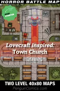 VTT Battle Maps - Lovecraft inspired: Abandoned Library - Four 40x40 ...