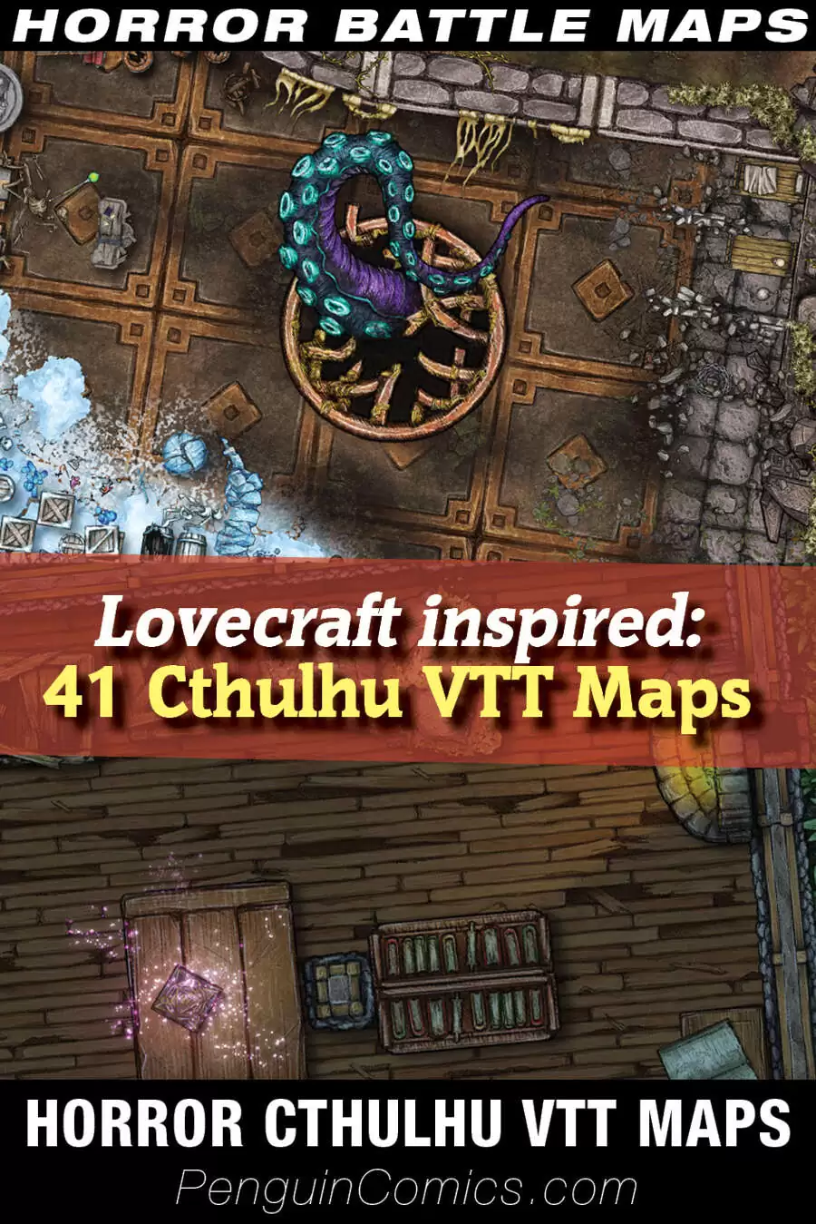 VTT Battle Maps: Cthulhu/Lovecraftian Maps - 41 MAPS! [BUNDLE ...