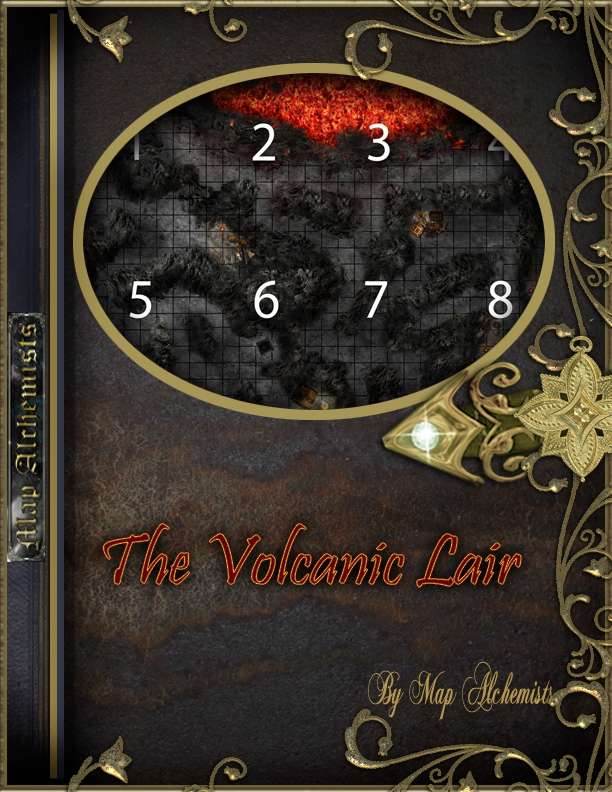 The volcanic Lair - Map alchemists | DriveThruRPG