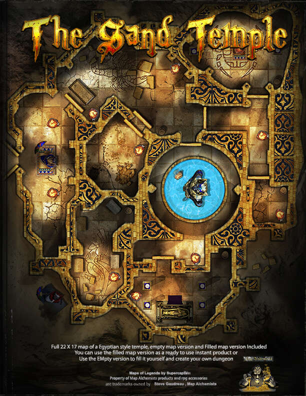 The Sand Temple - Map alchemists | DriveThruRPG