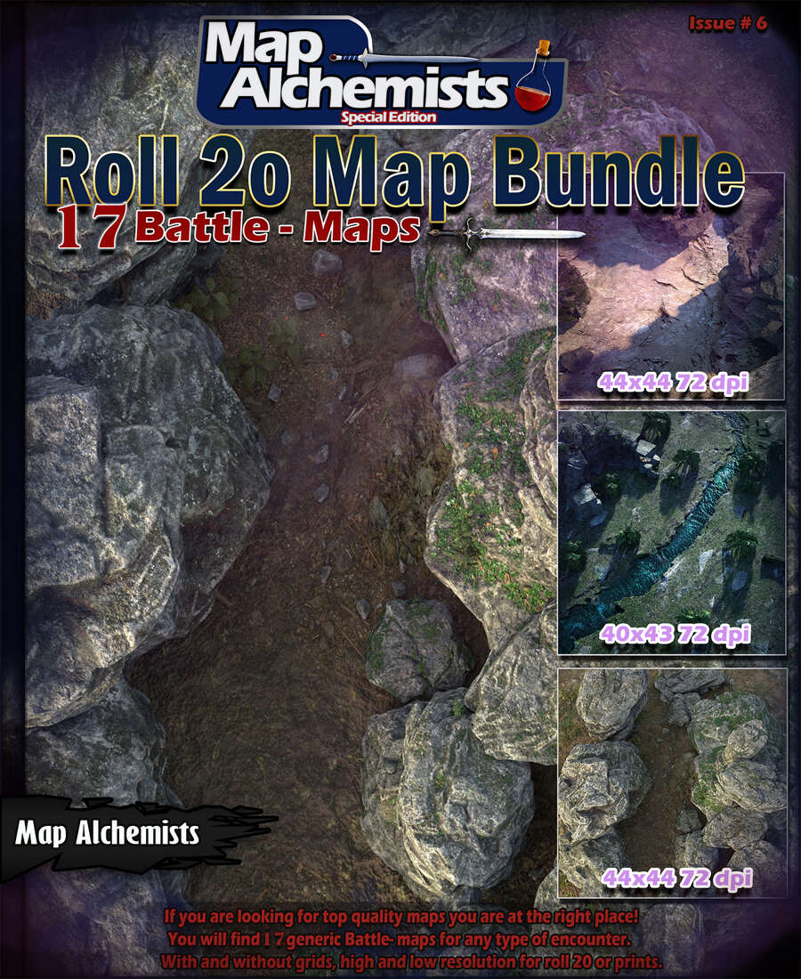 17 Fantasy battle-Maps for Roll 20 & Printing Bundle [BUNDLE] - Map alchemists | DriveThruRPG