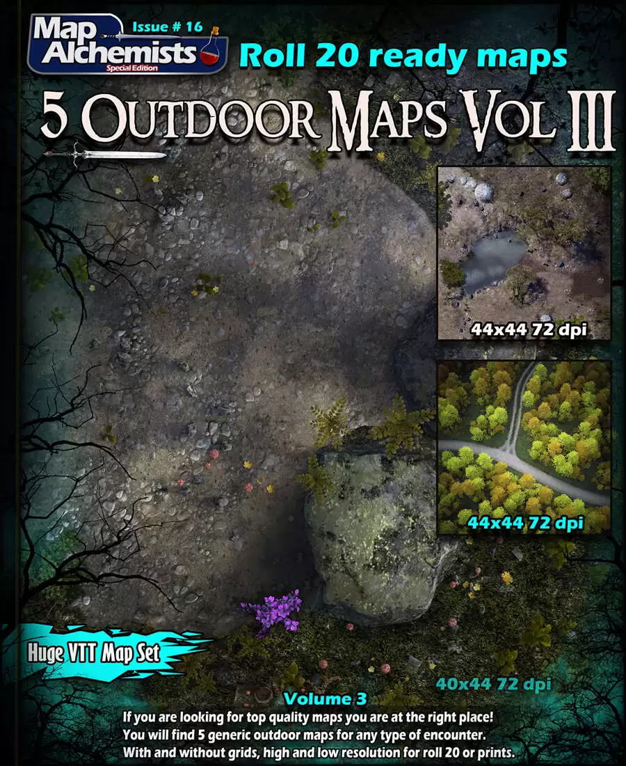 5 Outdoor Battle-Maps Volume III for Roll 20 - Map alchemists ...