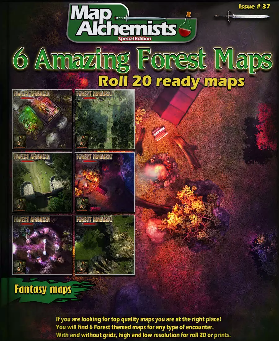 6 Amazing Forest Maps - Map alchemists | DriveThruRPG