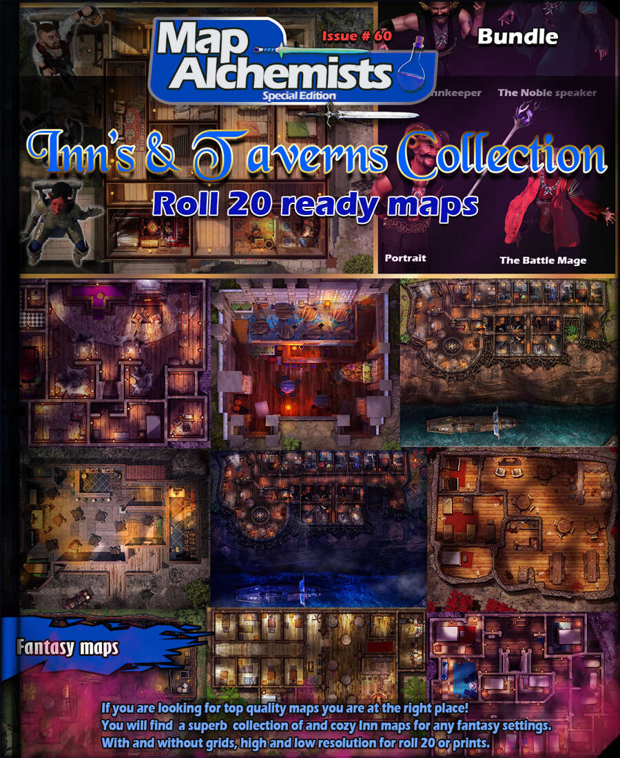 Inn's and Tavern Collection [BUNDLE] - Map alchemists | DriveThruRPG