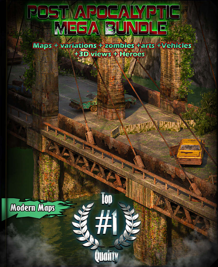 Post apocalyptic mega maps and arts Bundle [BUNDLE] : 59.69 USD (-24% ...