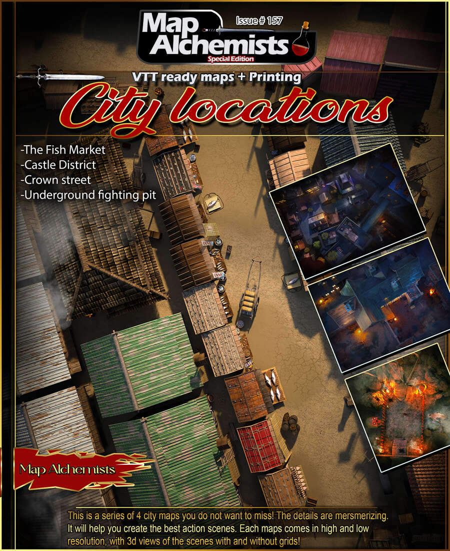 4 City Locations - Map alchemists | DriveThruRPG