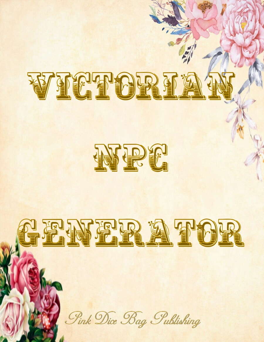 Victorian NPC Generator - Pink Dice Bag Publishing | Generators ...