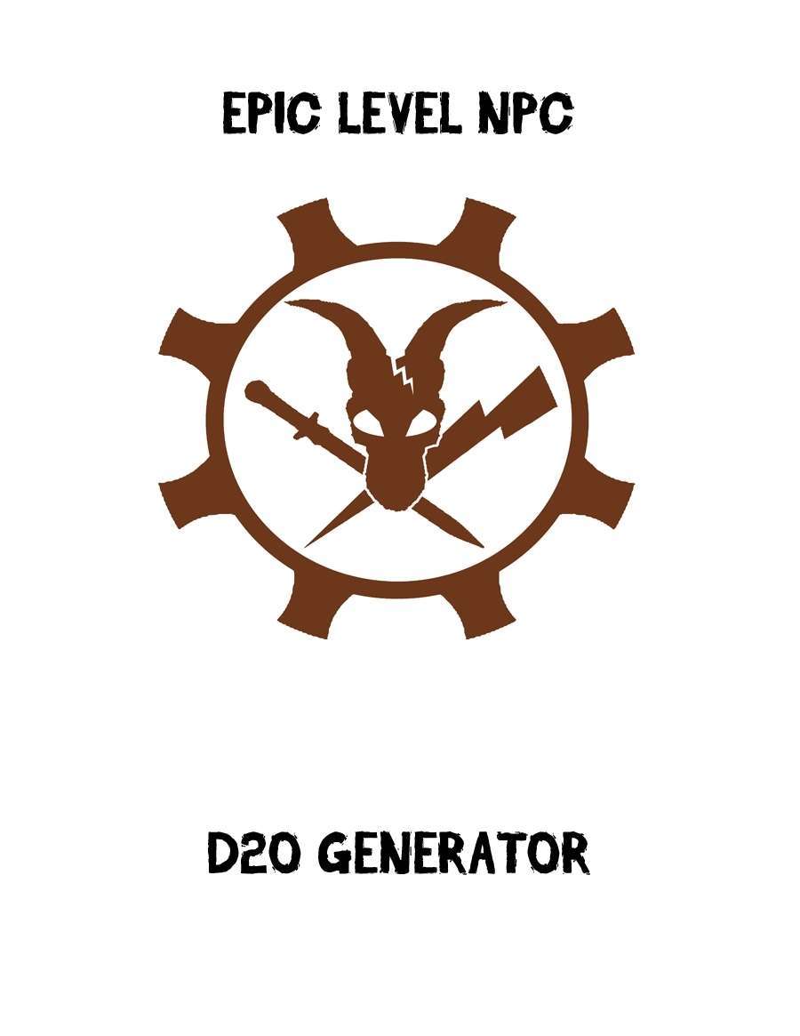 D20 Generator: Fantasy Holidays - Epic Level NPC, LLC | DriveThruRPG