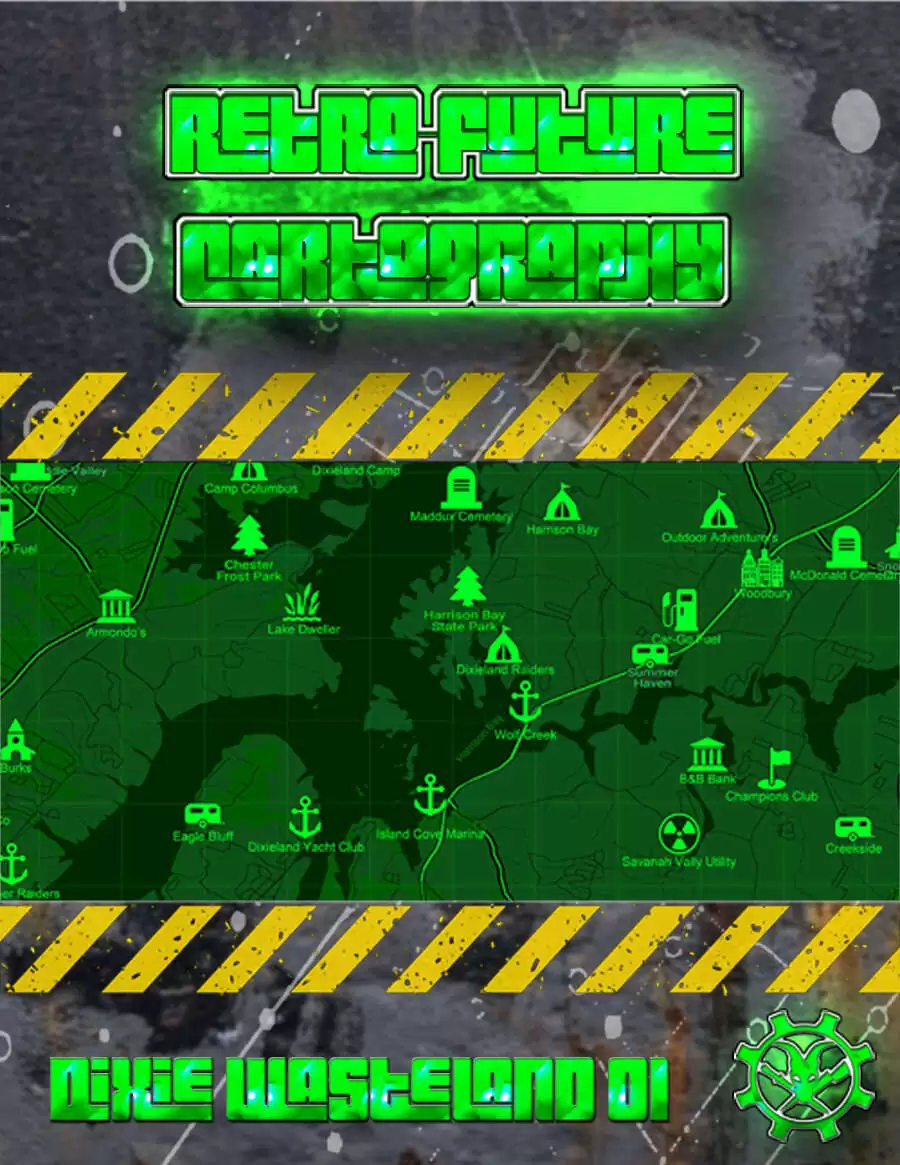 Retro-Future Cartography: Dixie Wasteland 01 - Epic Level NPC, LLC ...