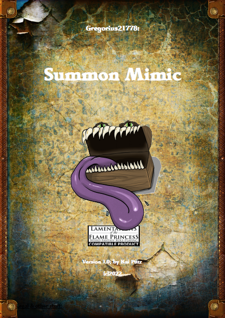 Gregorius21778: Summon Mimic - Kai Pütz a.k.a Gregorius21778 | Free & PWYW | LotFP compatible ...