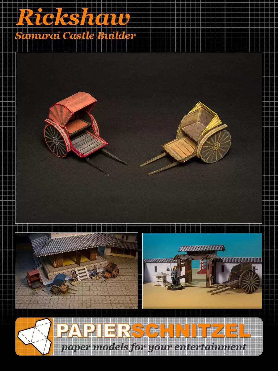 Samurai Castle Builder: Rickshaw - Papierschnitzel | ASIA | DriveThruRPG