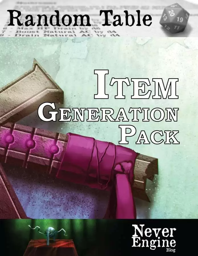Item Generation Pack - Fantasy [BUNDLE] - Never Engine | DriveThruRPG