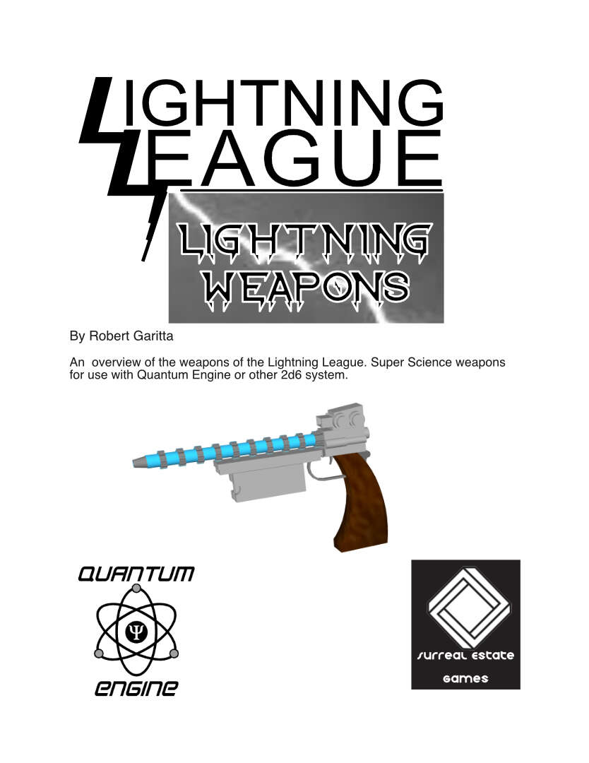 Lightning League: Lightning Weapons - Stellagama Publishing | DriveThruRPG