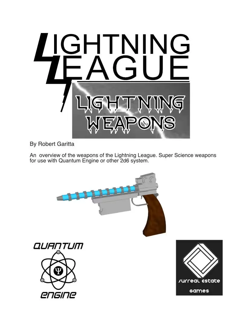 Lightning League: Lightning Weapons - Stellagama Publishing | DriveThruRPG