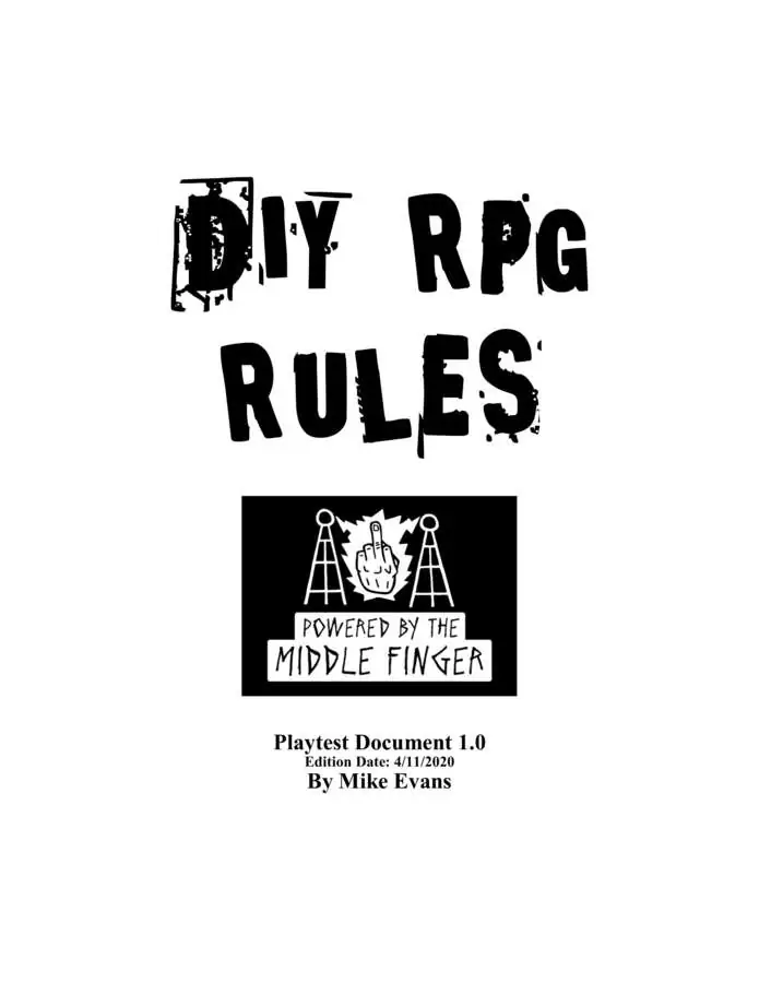 DIY RPG Rules Playtest - DIY RPG Productions | DriveThruRPG