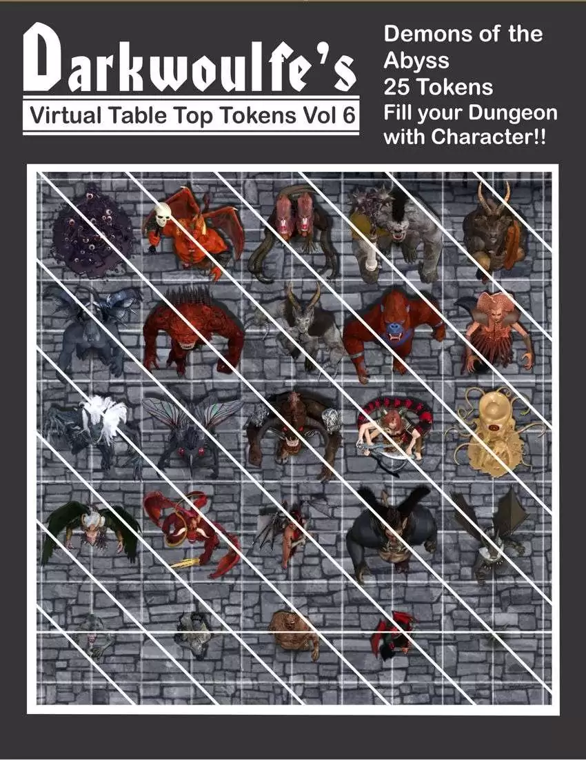 Darkwoulfe's Virtual Tabletop(VTT) Token Pack Vol 6: Demons of the ...