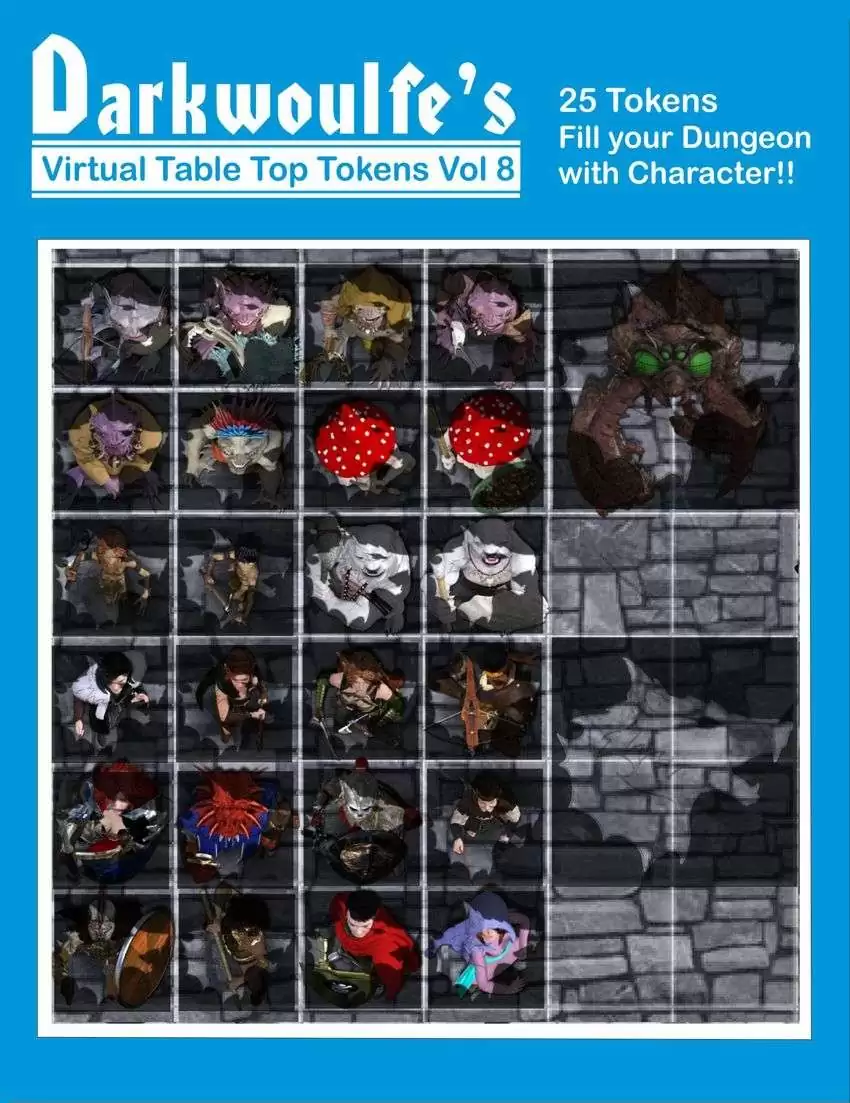 Darkwoulfe's Virtual Tabletop(VTT) Token Pack Vol 8: Heroes and ...