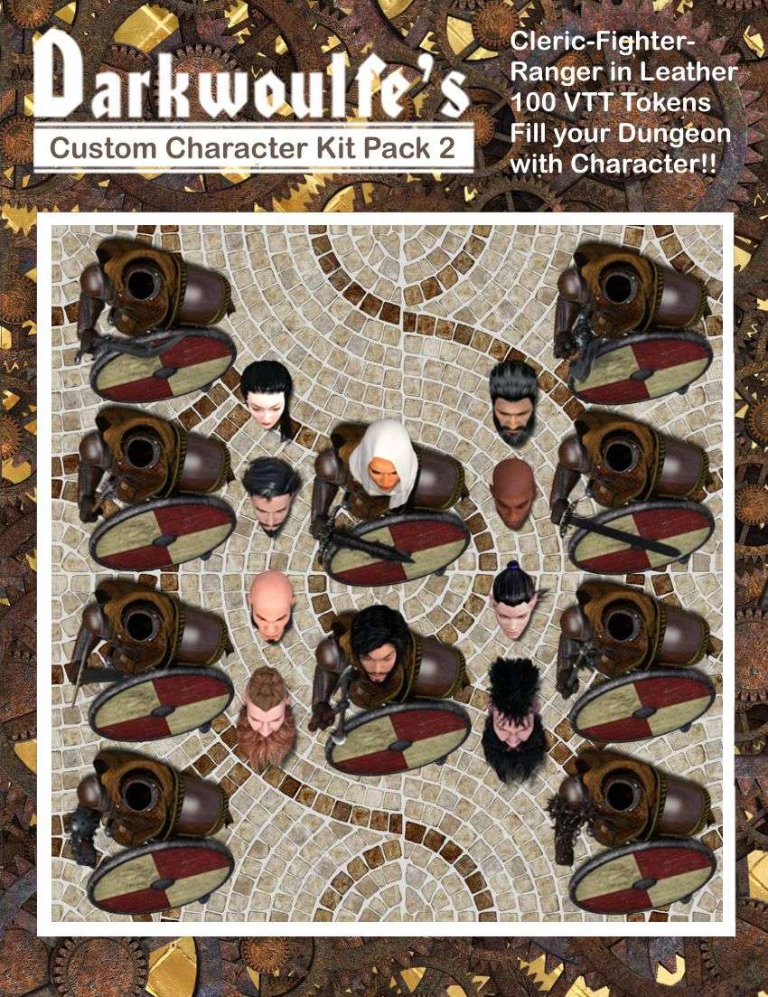 Darkwoulfe's Virtual Tabletop(VTT) Token Pack - Customizable Character ...
