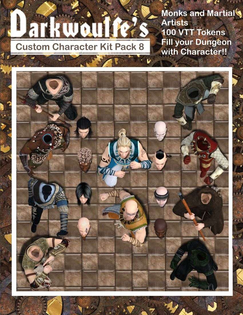 Darkwoulfe's Virtual Tabletop(VTT) Token Pack - Customizable Character ...