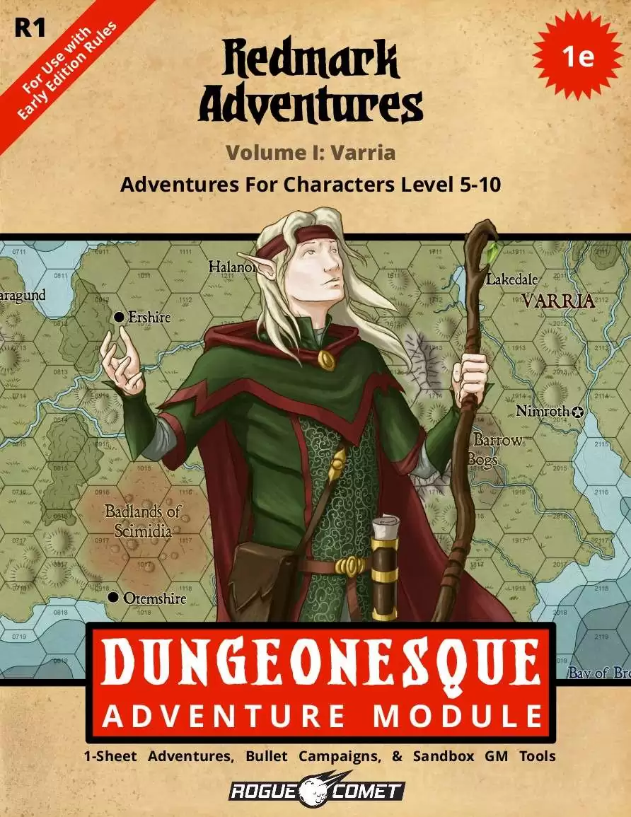Redmark Adventures Volume 1: Varria (1e) - Rogue Comet | DriveThruRPG