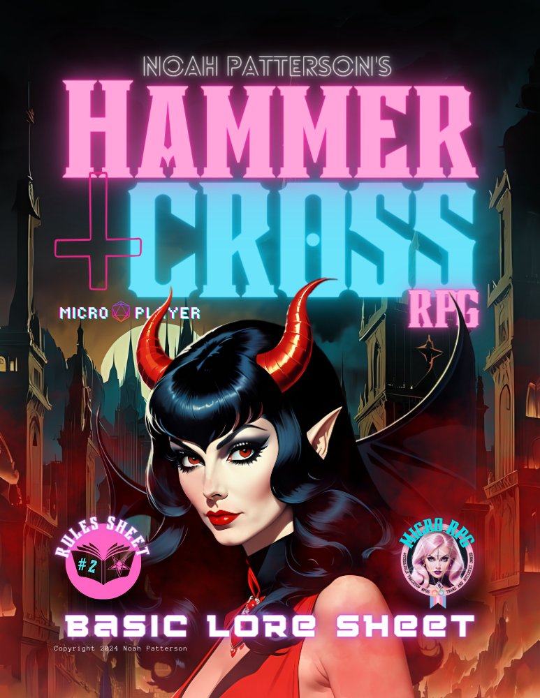 Hammer + Cross #2: Lore Sheet (Micro Player System) - Micro RPG | Micro Player | DriveThruRPG