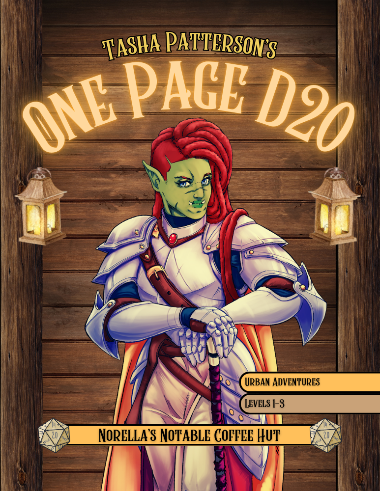 One Page D20: Norella’s Notable Coffee Hut - Micro RPG | One Page 5e | DriveThruRPG